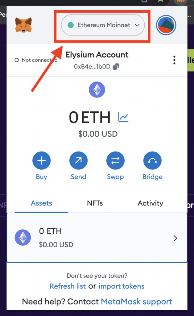 Migrating to Elysium with Metamask: a Guide - Blog @ VulcanForged